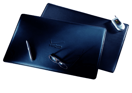 Blue Napa Leather Executive Conference Desk Pad